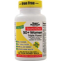 Super Nutrition Simply One 50+ Women - Triple Power Multivitamins (Iron ...