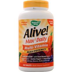 Natures Way Alive! Max3 Daily Multi-Vitamin - Max Potency No Iron on ...