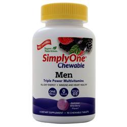 Super Nutrition Simply One Men - Triple Power Multivitamins - Chewable on sale at AllStarHealth.com