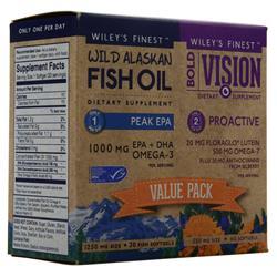 Wileys Finest Wild Alaskan Fish Oil - Peak EPA/Bold Vision - Value Pack ...