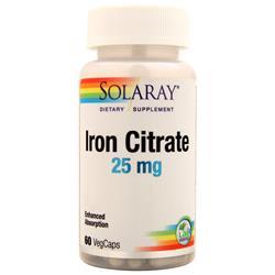 Solaray Iron Citrate (25mg) on sale at AllStarHealth.com